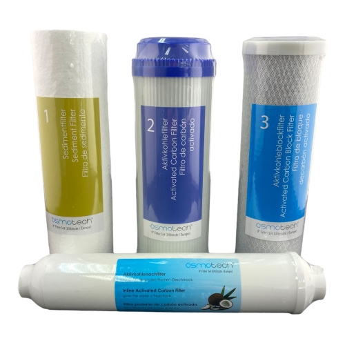 4-teiliges Osmotech 9 Zoll Filterset für Osmoseanlagen Ultimate PLUS ...